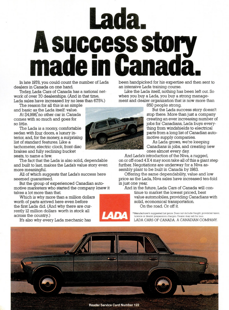 North of the Border Madness! 10 Classic Canadian-Car Ads | The Daily ...
