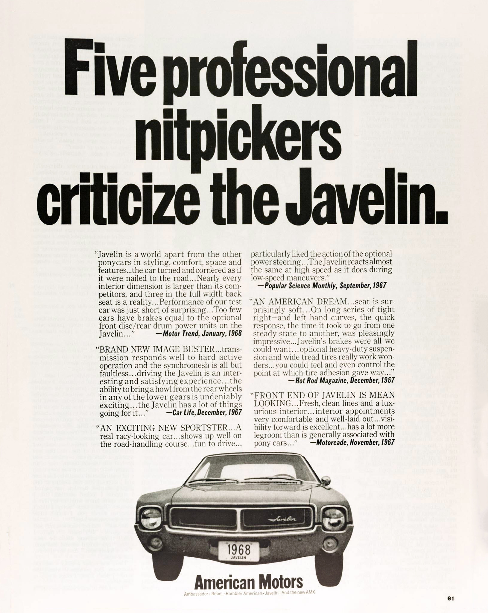 AMC Javelin Ads: Pony-Car Madness! | The Daily Drive | Consumer Guide®