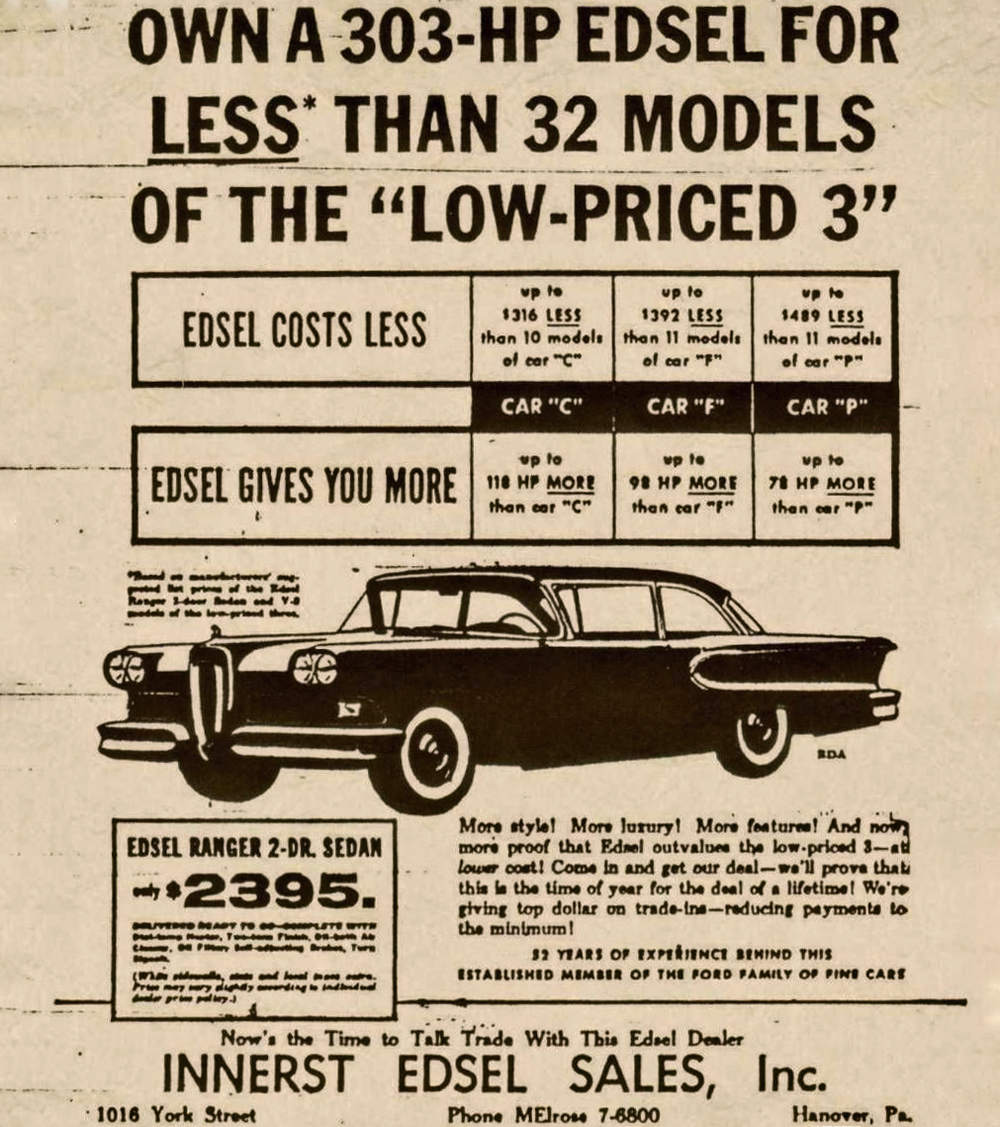 Favorite Car Ads: 1958 Edsel | The Daily Drive | Consumer Guide®